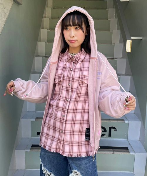 FLUFFY CLUB SWEAT HOODIE | Candy Stripper(キャンディ FLUFFY CLUB SWEAT HOODIE | Candy Stripper(キャンディ