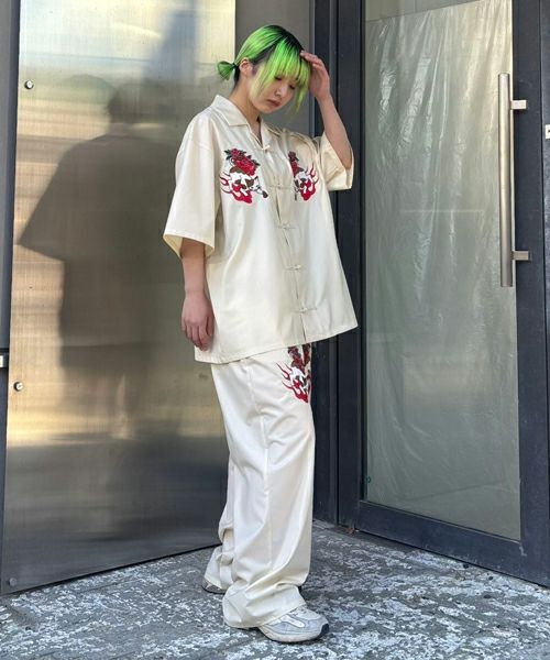 FIRE CAT CHINA SHIRT | Candy Stripper(キャンディ FIRE CAT CHINA SHIRT | Candy Stripper(キャンディ