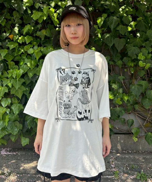 MEOW MEOW CLUB BIG BIG TEE | Candy Stripper（キャンディ ストリッパー）｜オフィシャル通販サイト ...